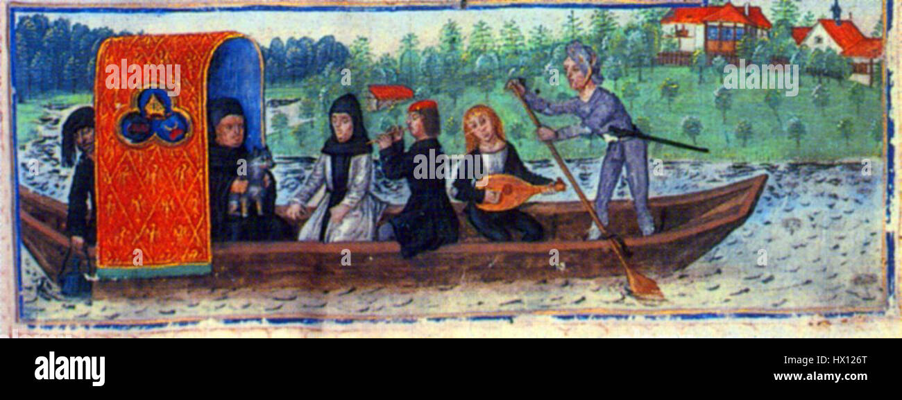 The 'Codex Sal Bootsfahrt Ausschnitt' is a historical manuscript detail ...