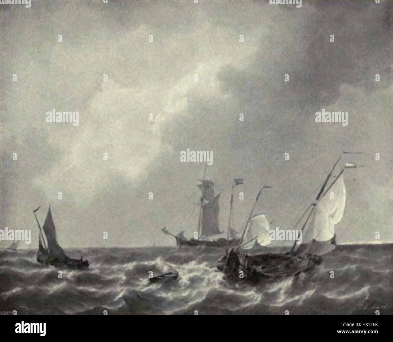 Schotel's 'Rough Water' exemplifies Dutch painting in the 19th century ...