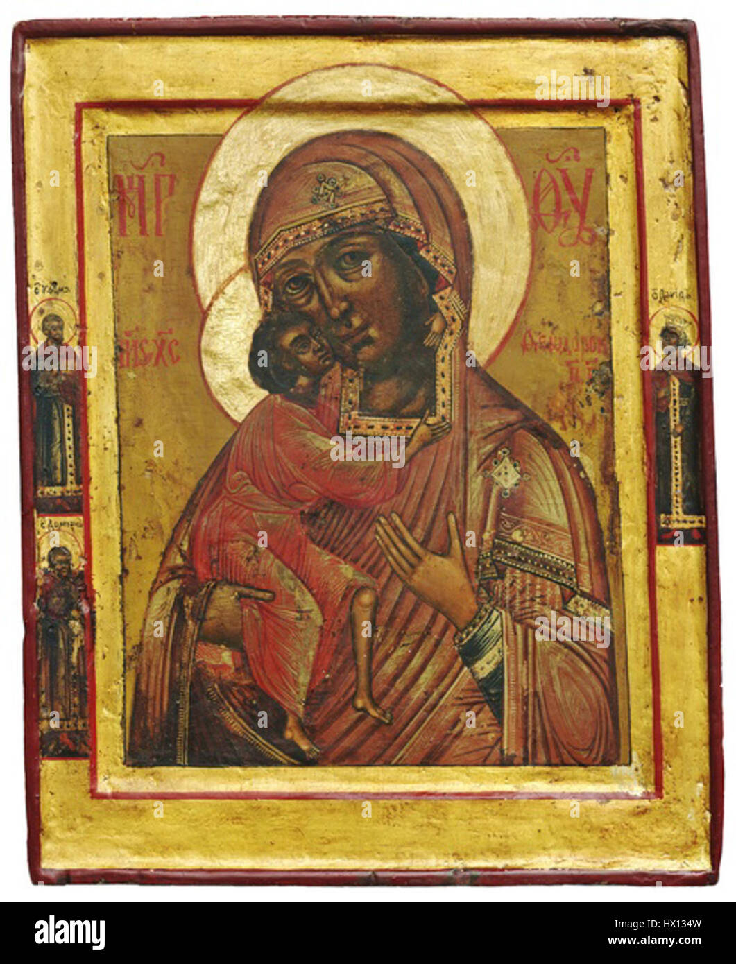 The Feodorovskaya icon, created in 1850, features the Virgin Mary and ...