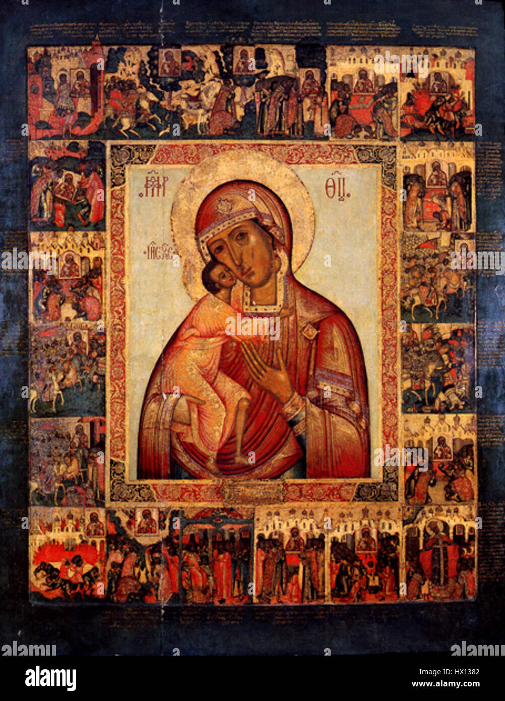 'Feodorovskaya with Miracles' is an 1680s Russian icon, depicting ...