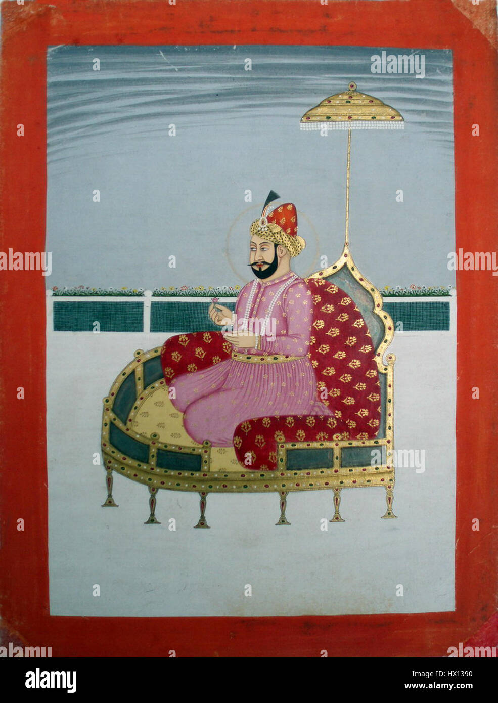 This artwork depicts Mughal Emperor Humayun, an influential ruler of ...