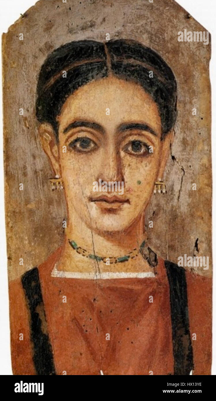 Fayum Mummy Portrait of a Woman Stock Photo - Alamy