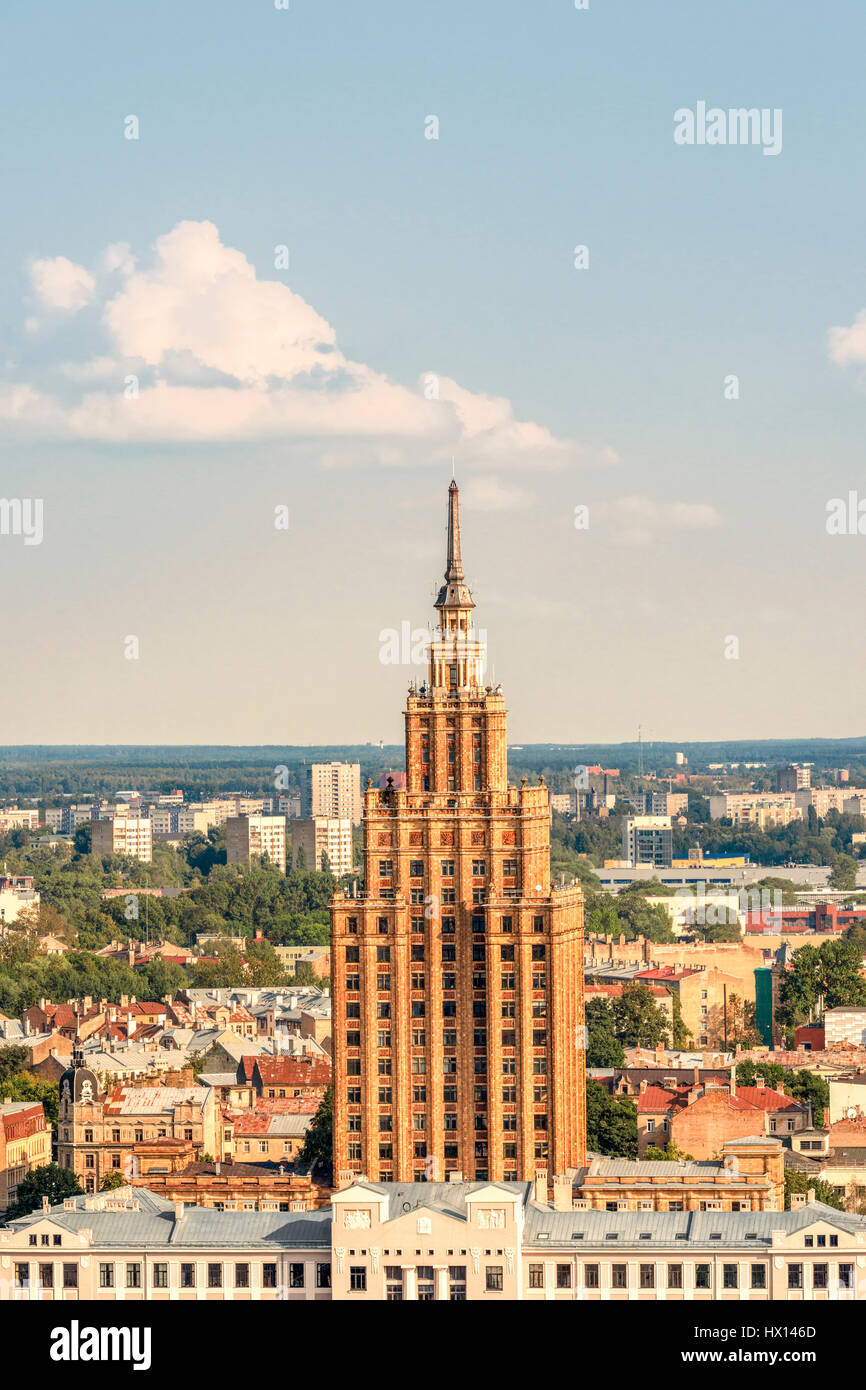 Latvia, Riga, Academy of sciences building Stock Photo - Alamy