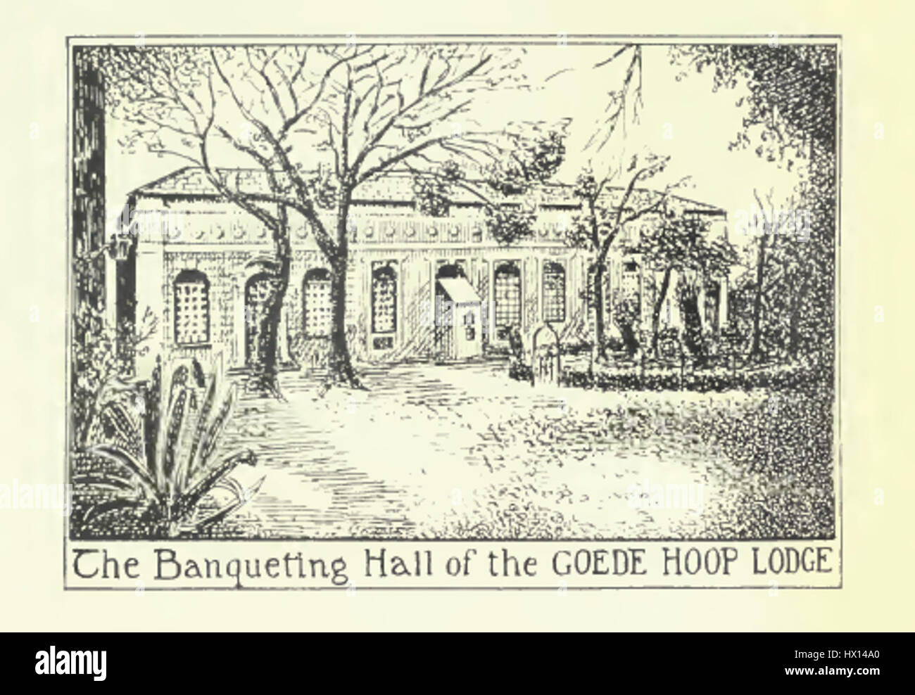 The painting of GH Lodge and the garden of the Old Cape Colony ...