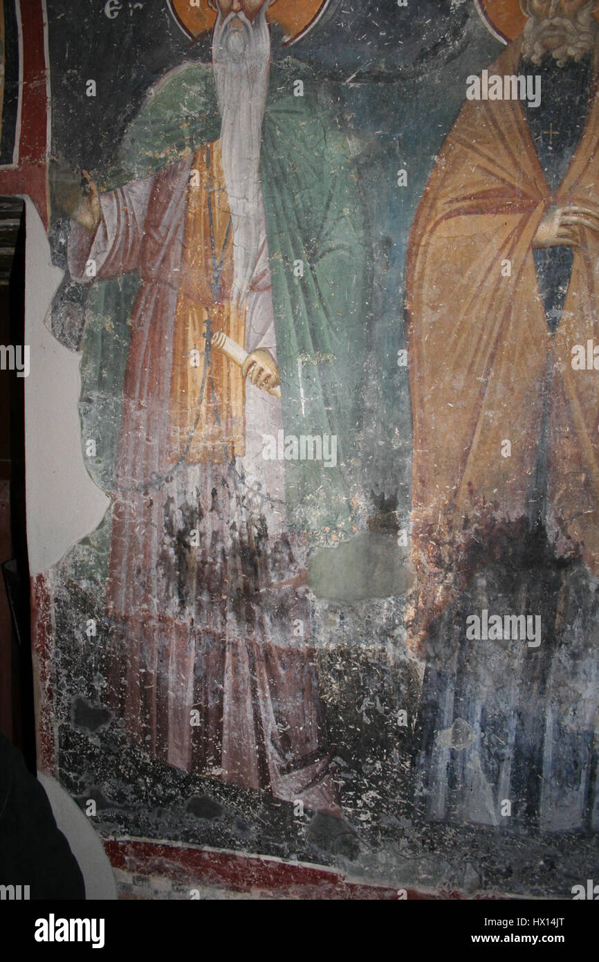 The frescos in St. Nikita Church in Banjani depict biblical scenes ...