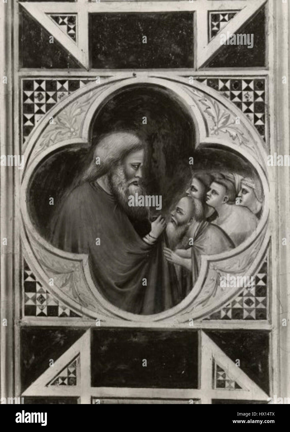 This decorative motif by Giotto shows the 17 sons of the prophets ...