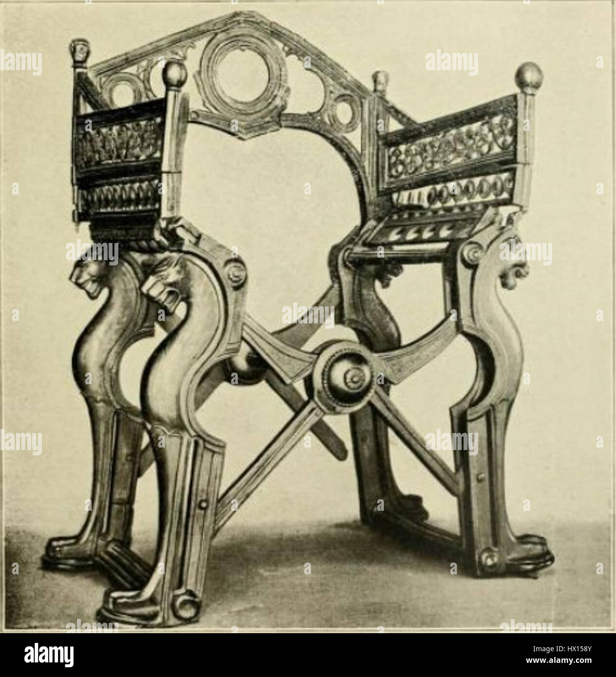 The 'Trône dit Dagobert' is an ornate historical throne, famously ...