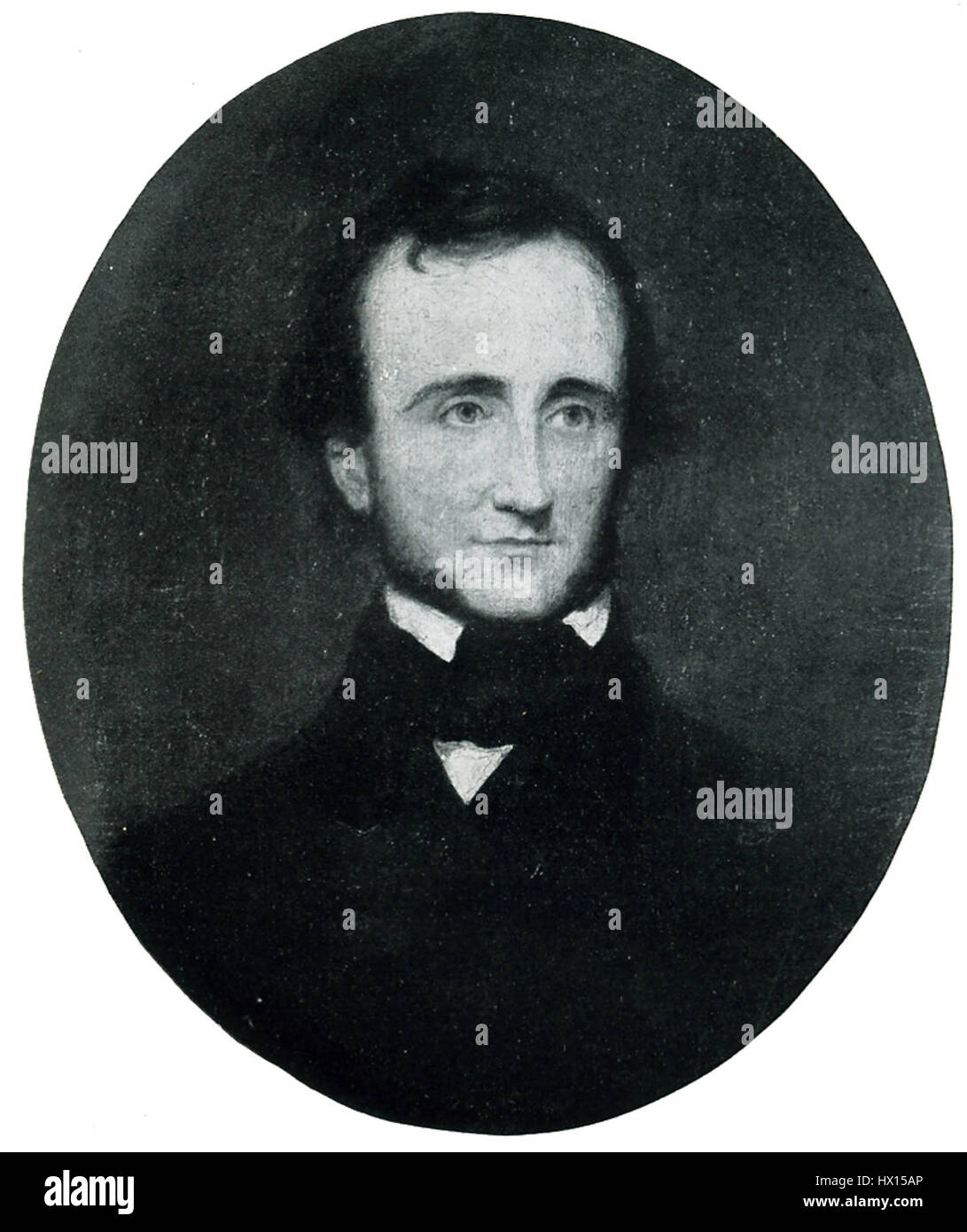 This portrait of Edgar Allan Poe by artist Osgood captures the renowned ...