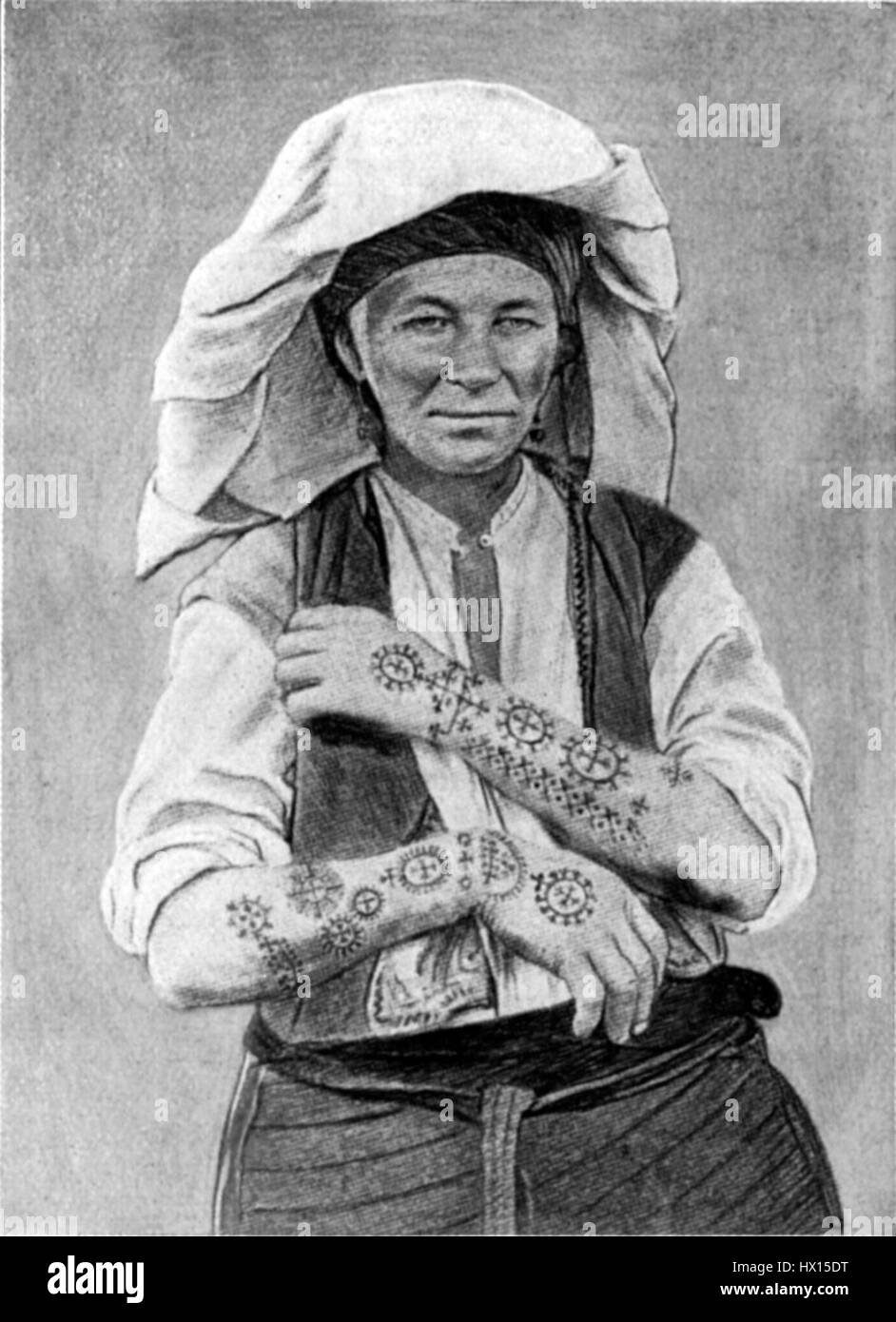 This painting, titled 'Frau aus dem Lasvatale', presents a portrait of ...