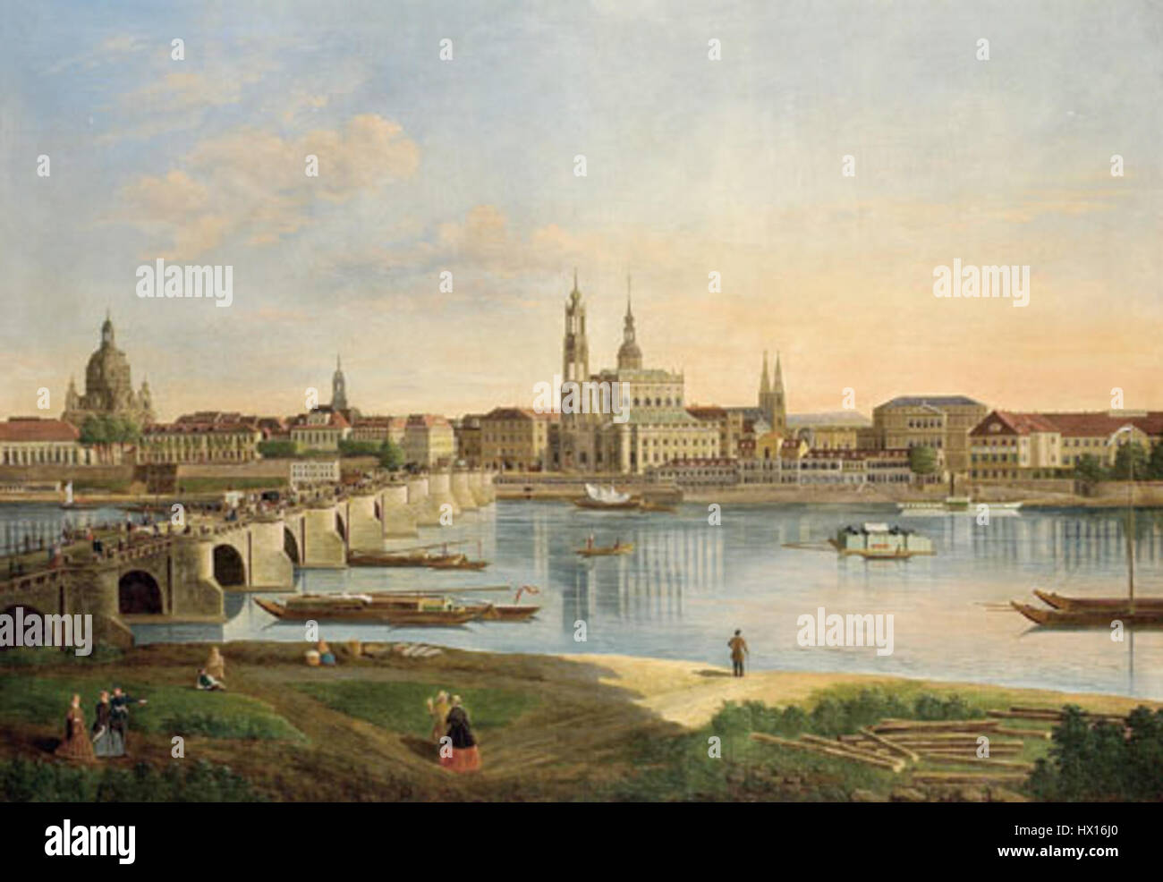 Karl Gottfried Traugott Faber's painting 'Blick auf die Stadt Dresden ...