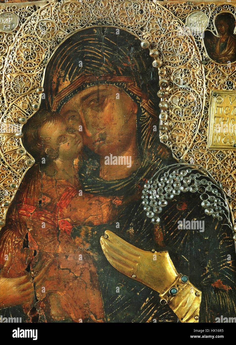Eleusa from Theodora icons Stock Photo - Alamy