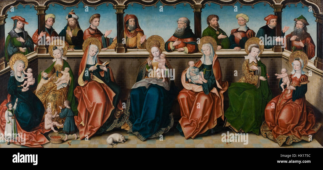 *Die heilige Sippe* is a religious painting depicting the Holy Kinship ...