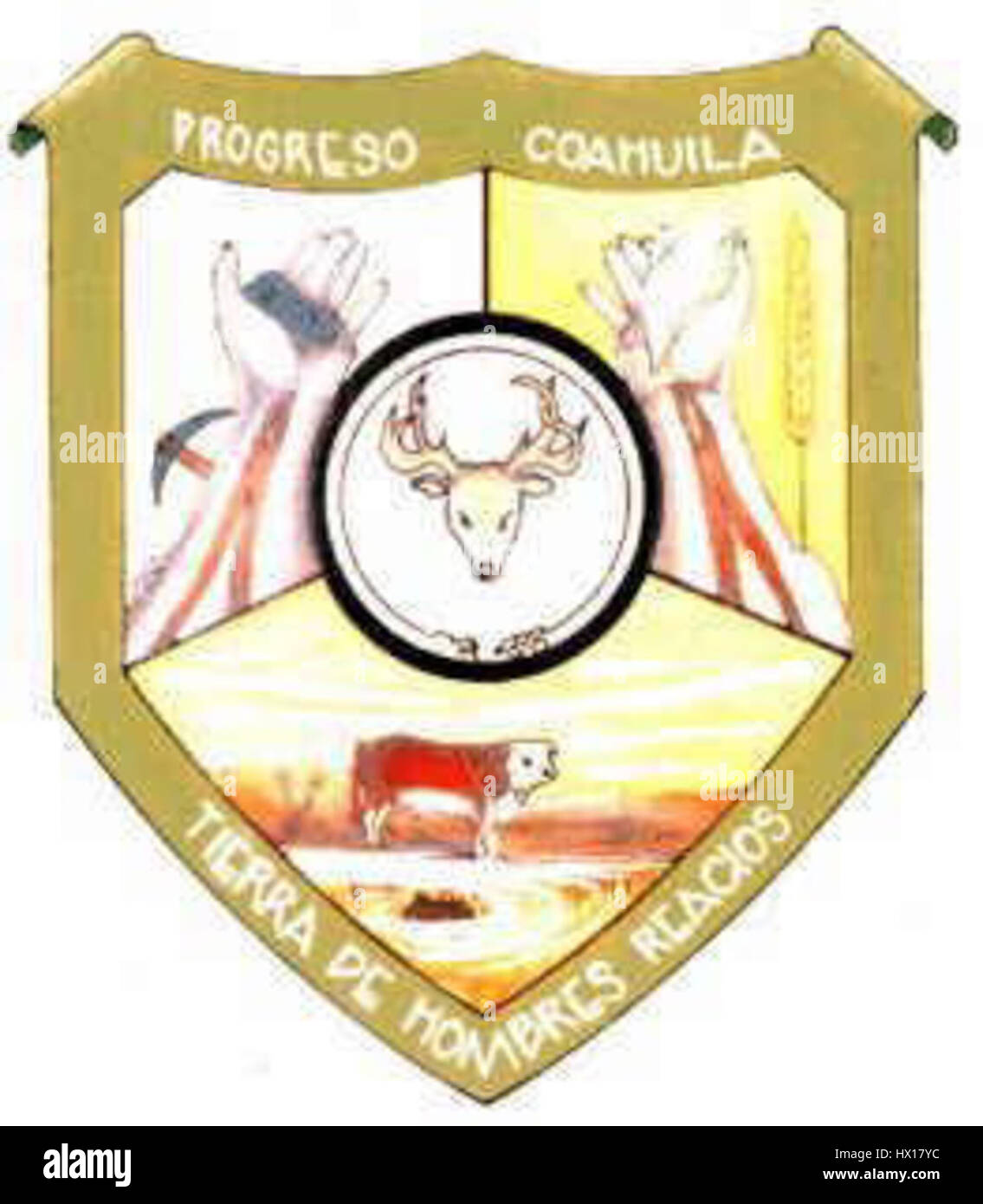 The 'Escudo de Progreso' refers to a symbol of progress, often seen in ...