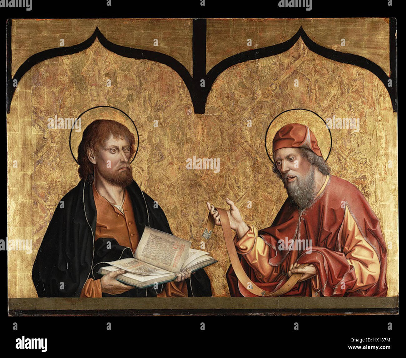 Fernando Gallego's work 'San Marcos y Santo Tomas' depicts scenes ...