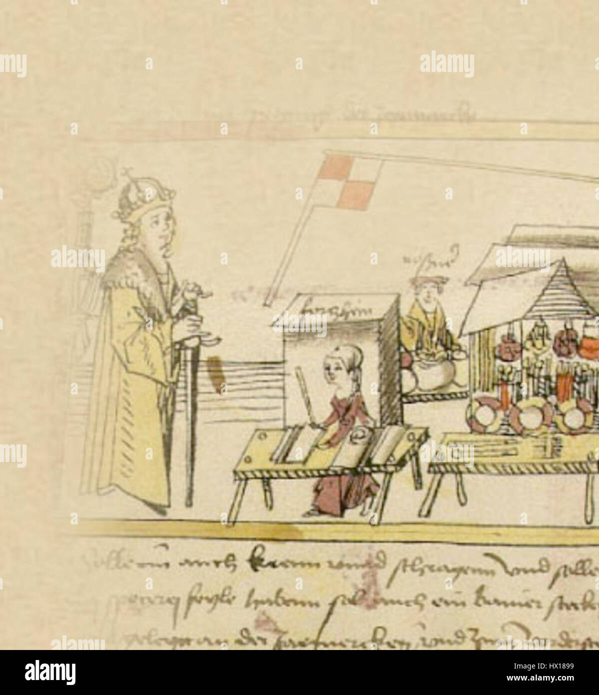 'Die Jahrmarktfreiung' (The Market Privilege) refers to a medieval ...