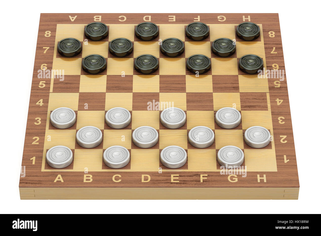 Checker board checkers Cut Out Stock Images & Pictures - Alamy