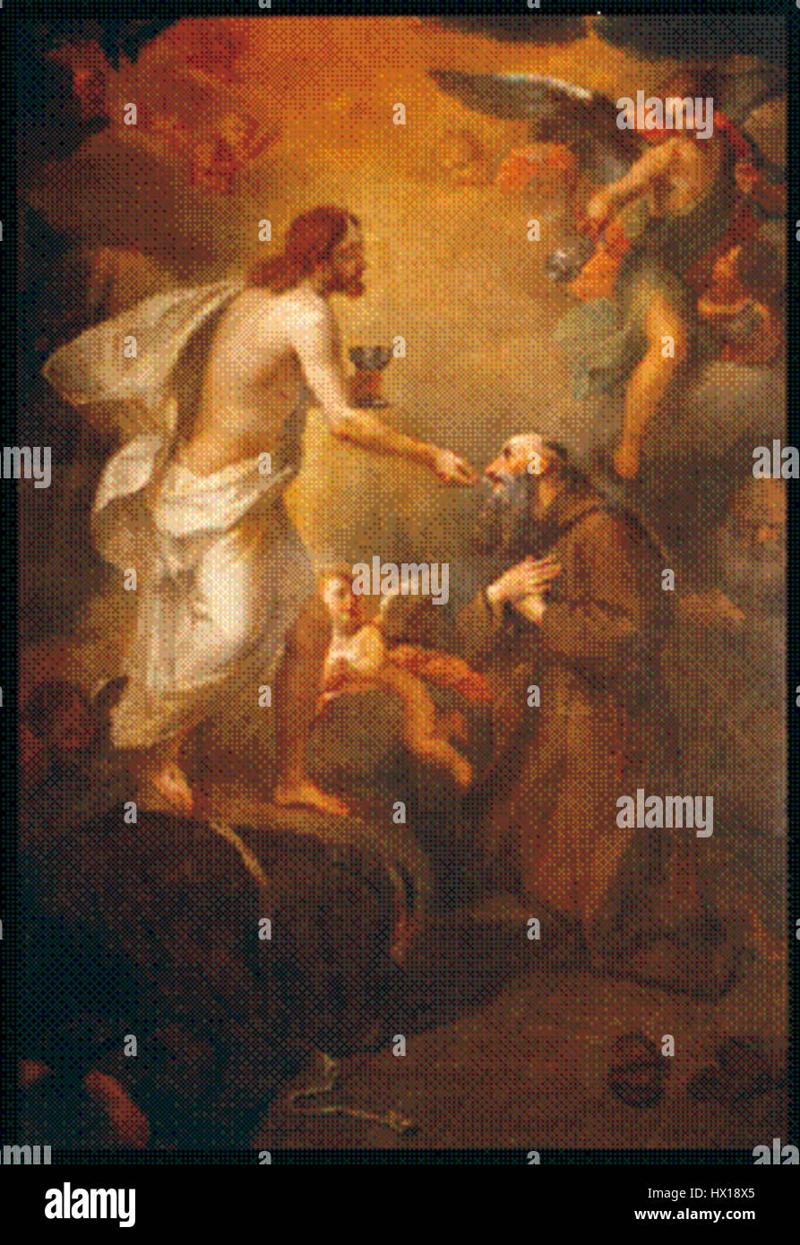 'Comunione' depicts a religious communion scene, likely focused on a ...