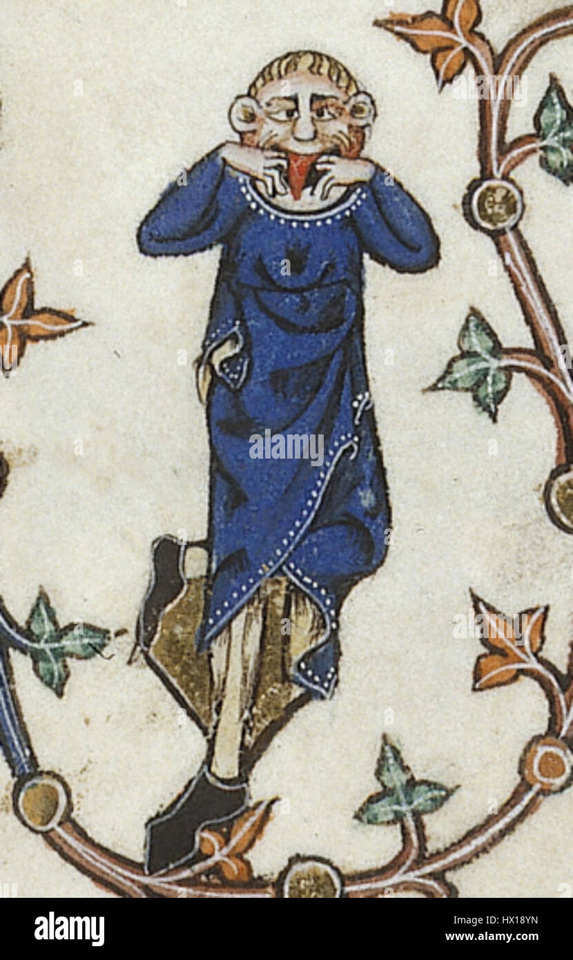 Folio 123r of the Gorleston Psalter, a 14th-century illuminated ...