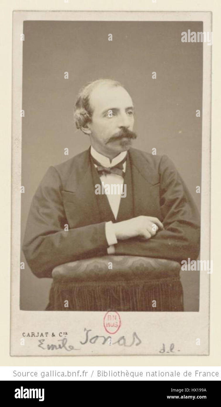A portrait photograph of E. Jonas, taken by Carjat, a renowned 19th ...