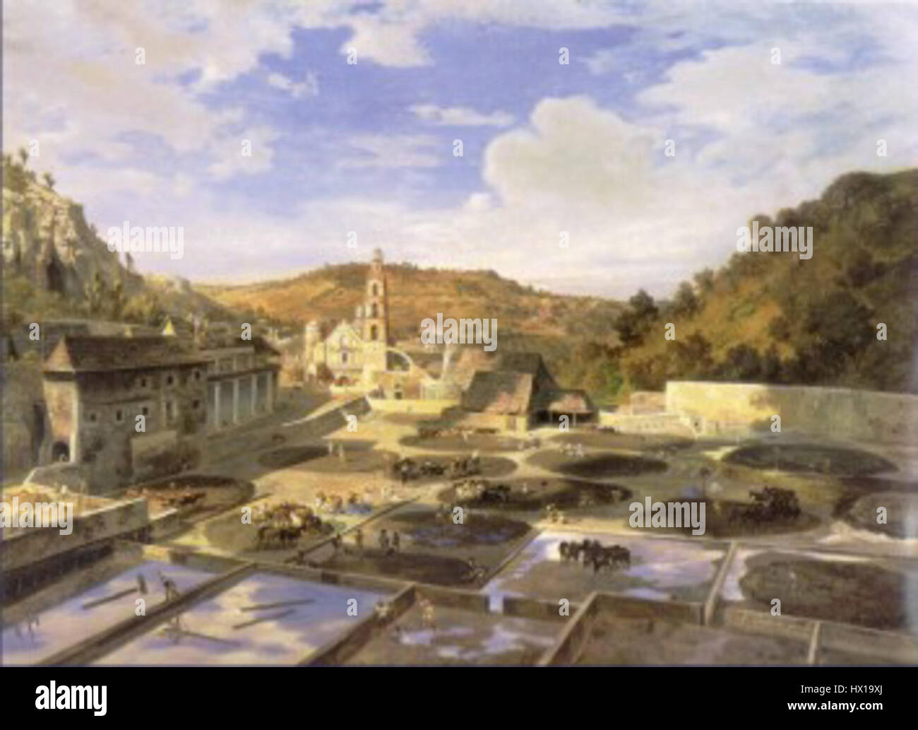 Eugenio Landesio Patio de la Hacienda de Regla Stock Photo - Alamy