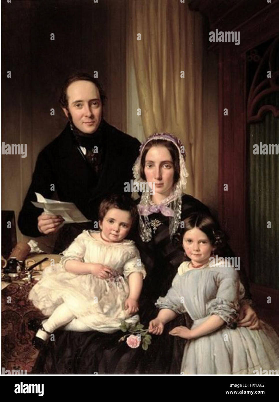 The 'Familieportret van apotheker Kipp' (1849) is a family portrait ...