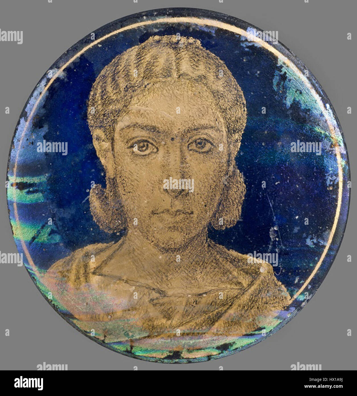 The 'Gold Glass Portrait of a Woman' is an ancient artifact from the ...