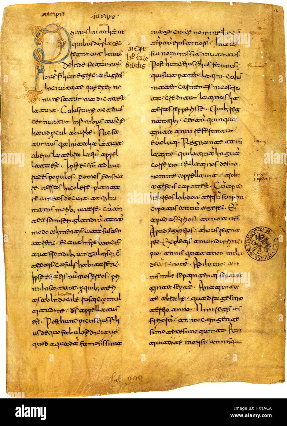 Eutropius, Breviarium (beginning), Vaticanus Palatinus lat. 909 Stock ...