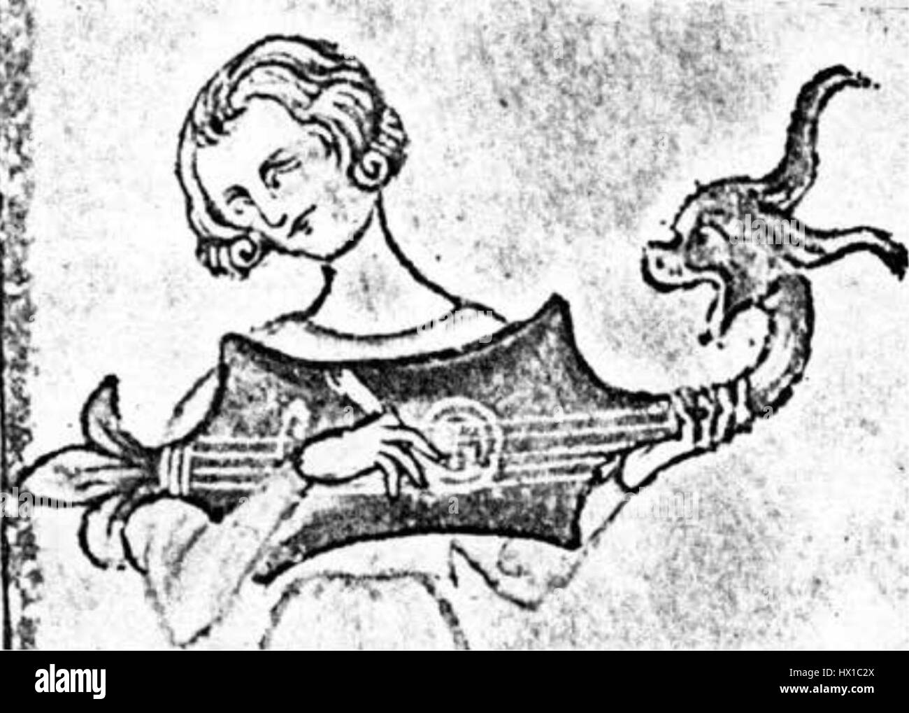 Citole All Souls College Oxford, MS vii, f7 Stock Photo - Alamy