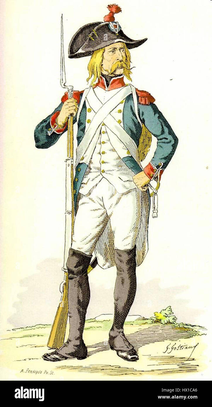 This artwork depicts a French grenadier of the 76th Demi-Brigade from ...