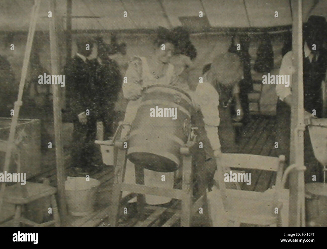 'Churning Butter Jersey' is an early 20th-century painting depicting ...