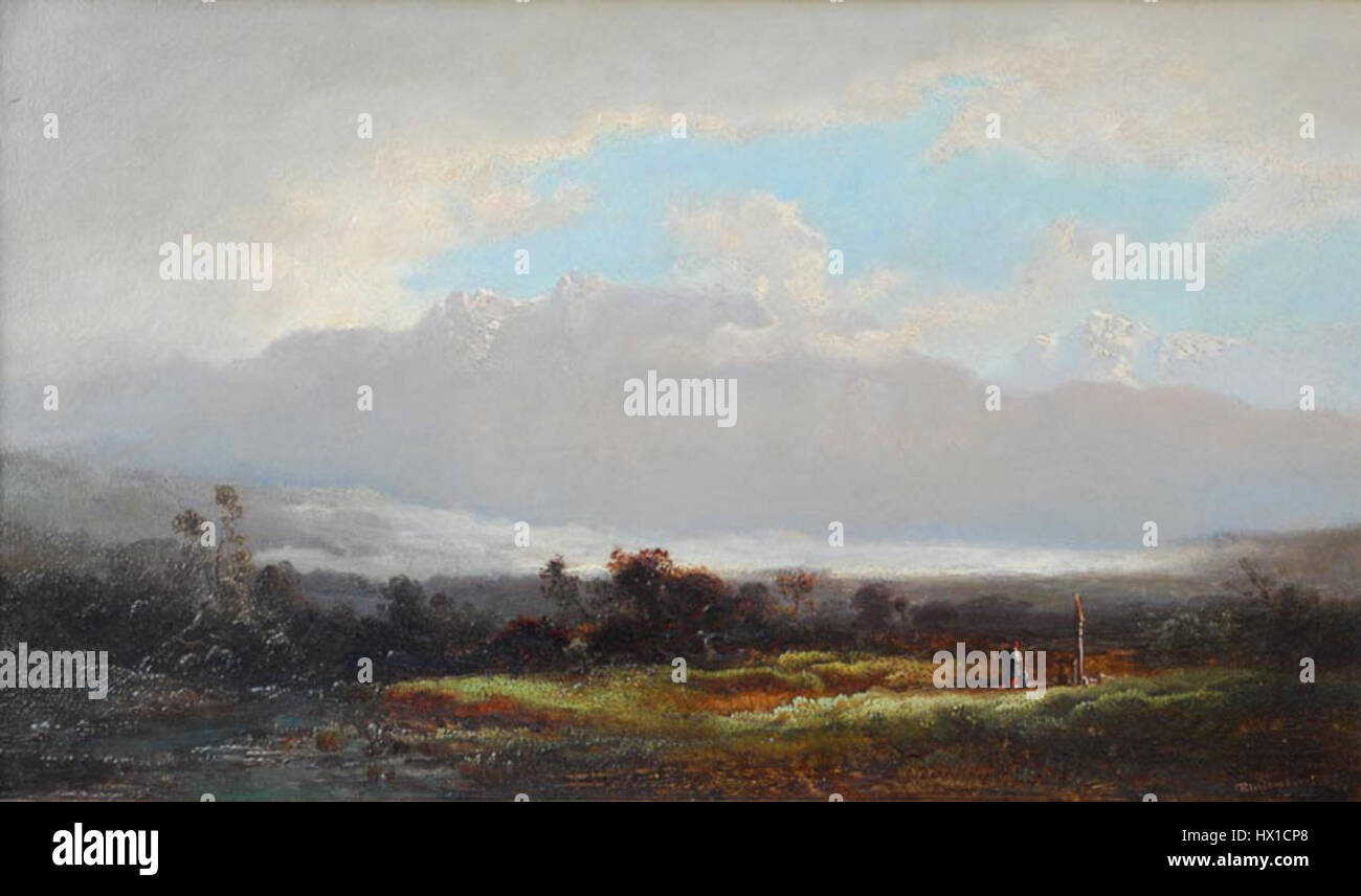 Ferdinand Feldhütter’s painting 'Pejzaz z widokiem na szczyt der Wilde ...