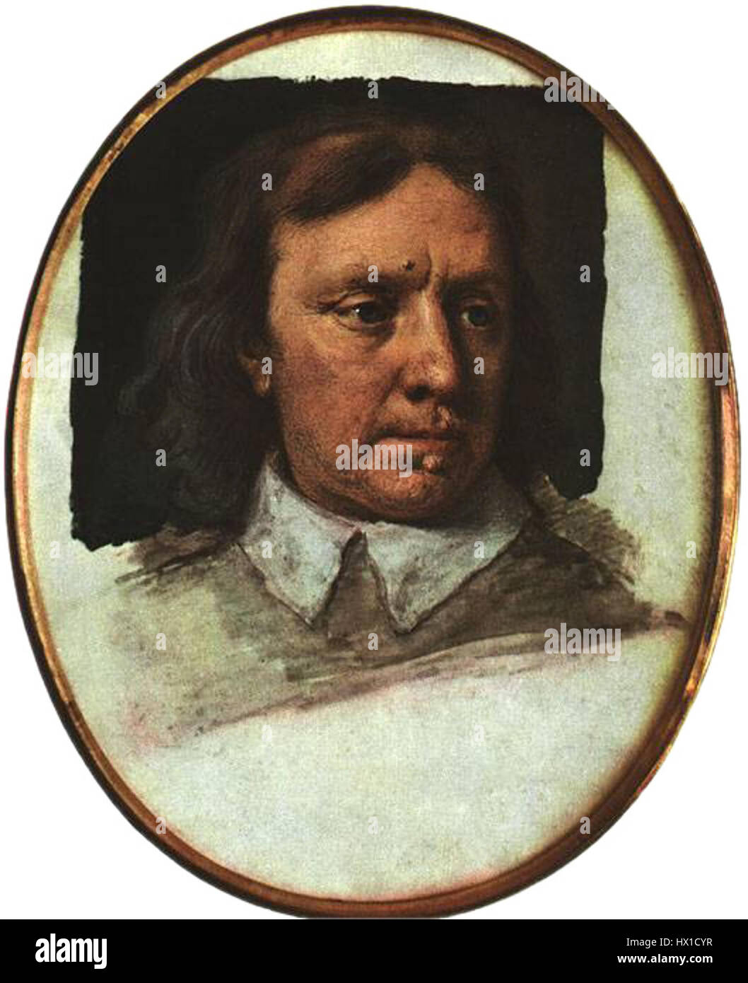 This portrait by Cooper depicts Oliver Cromwell, a key figure in ...