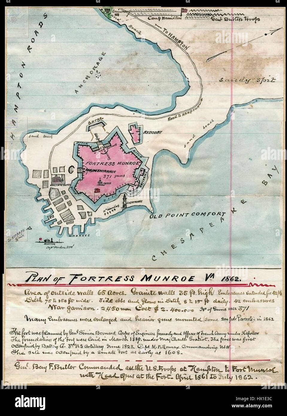 Fort monroe map hi-res stock photography and images - Alamy