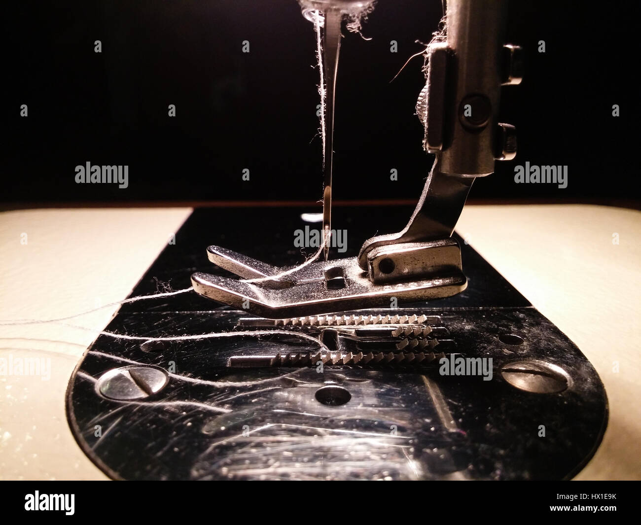 Sewing machine. Close-up Stock Photo - Alamy