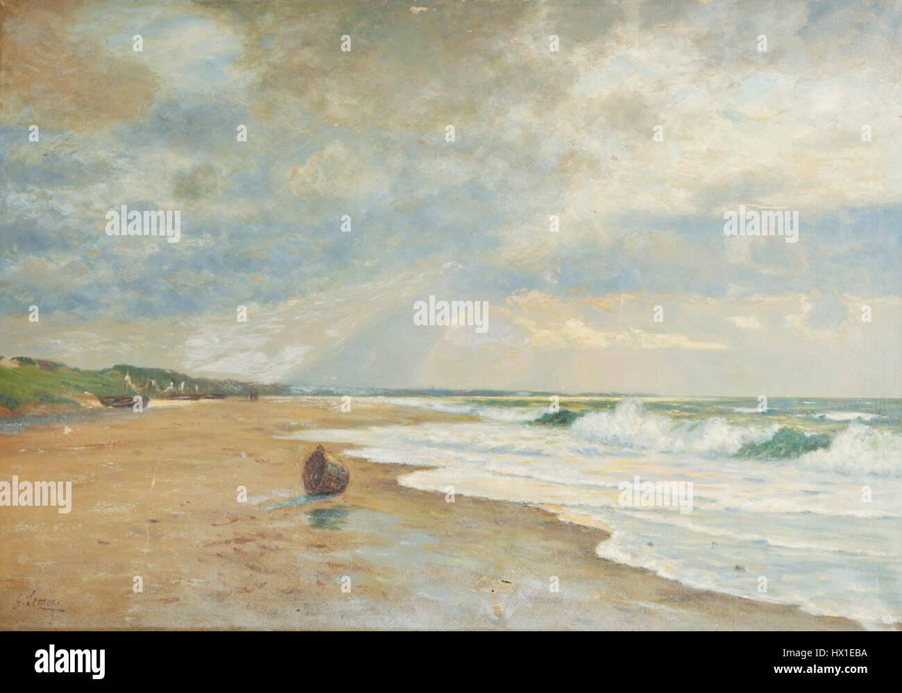 Georg Lemm was a German artist whose work featured coastal scenes ...