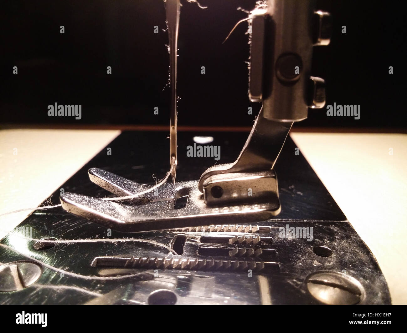 Sewing machine. Close-up Stock Photo - Alamy
