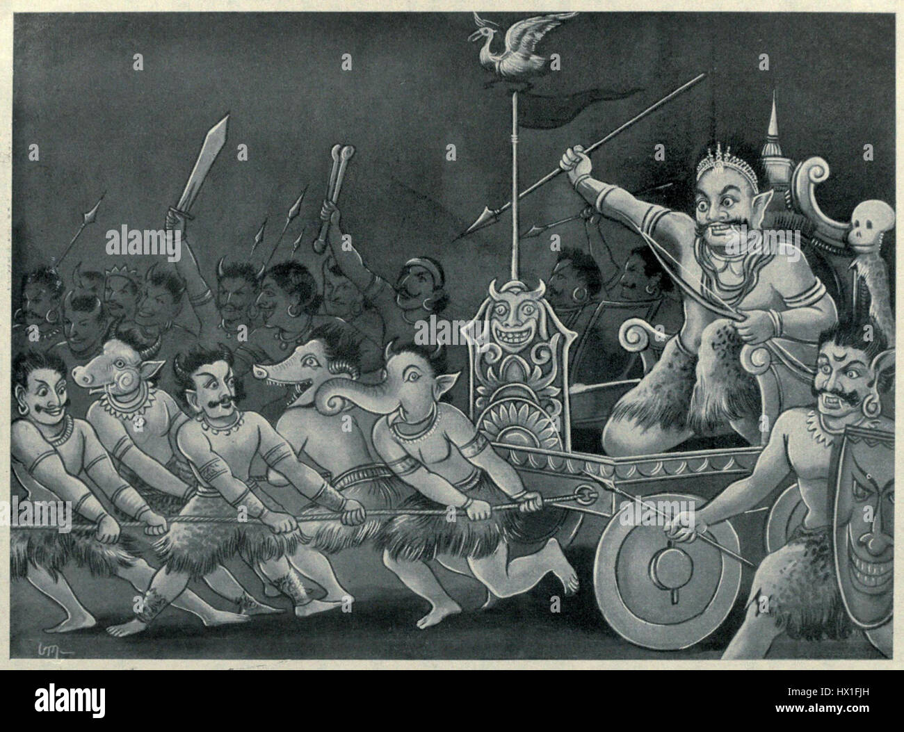Ghatotkacha, a character from the Indian epic Mahabharata, is depicted ...