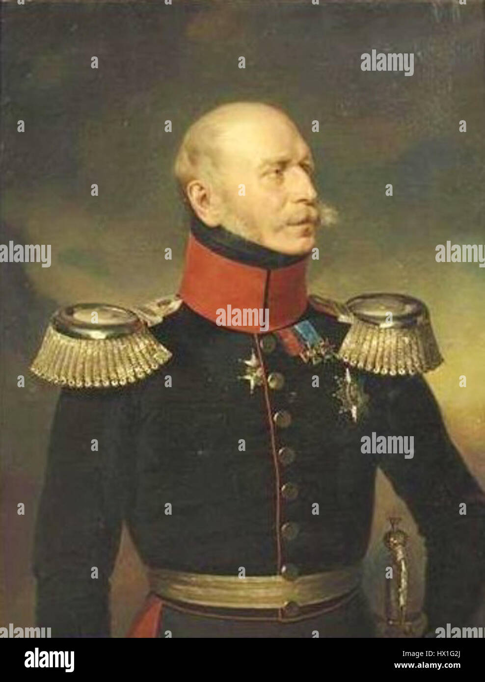 A portrait of Ernest Augustus, King of Hanover (1771-1851), depicts the ...