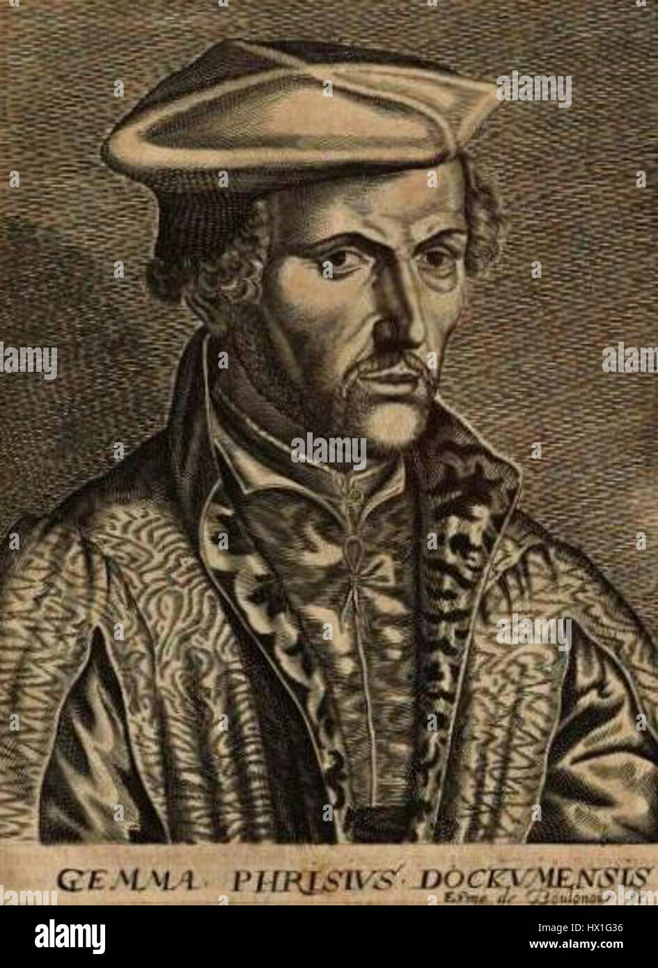 Gemma Frisius, a 16th-century Flemish mathematician, astronomer, and ...