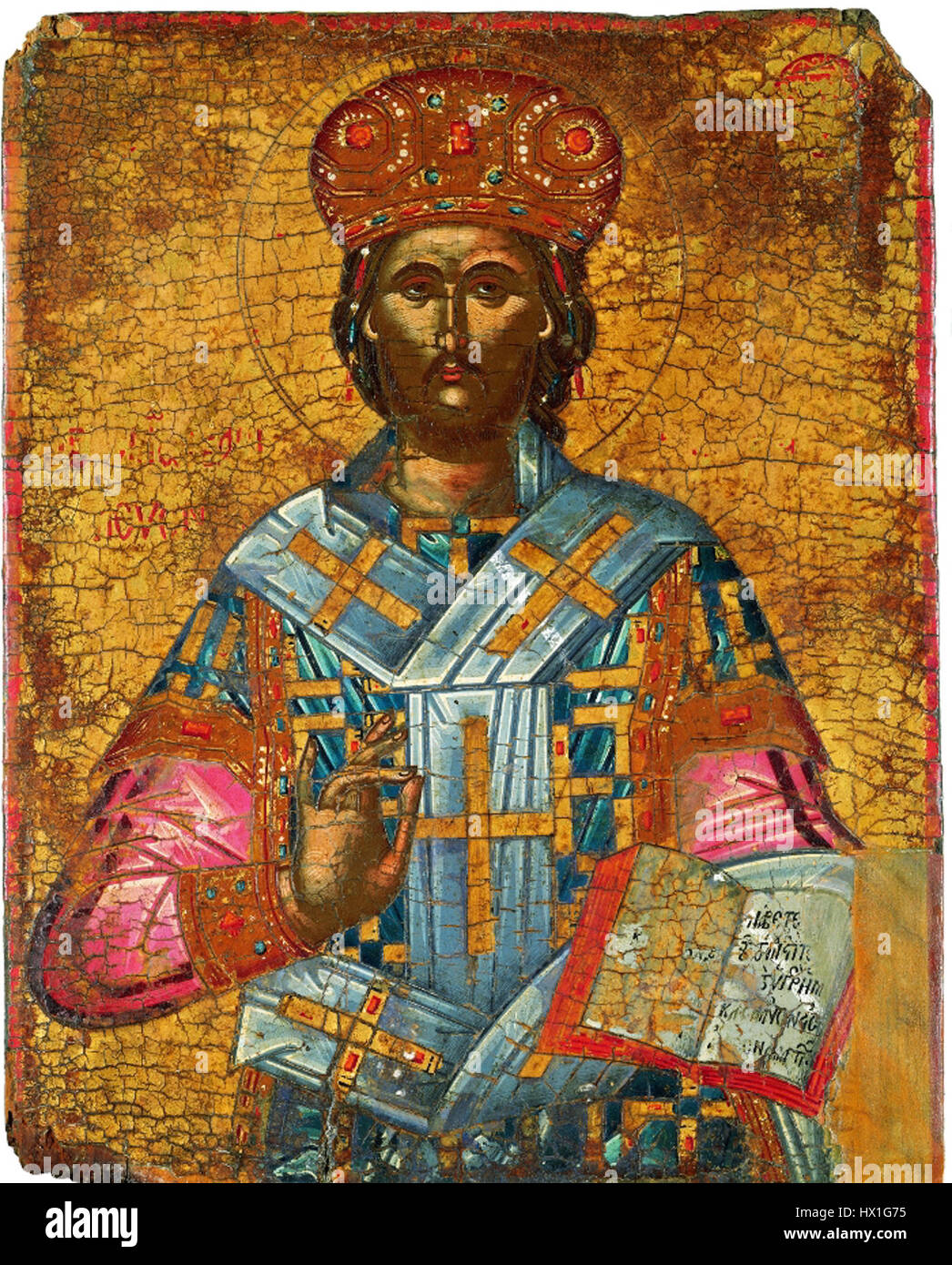 This 1600s Greek artwork depicts Christ as the King of Kings. A ...