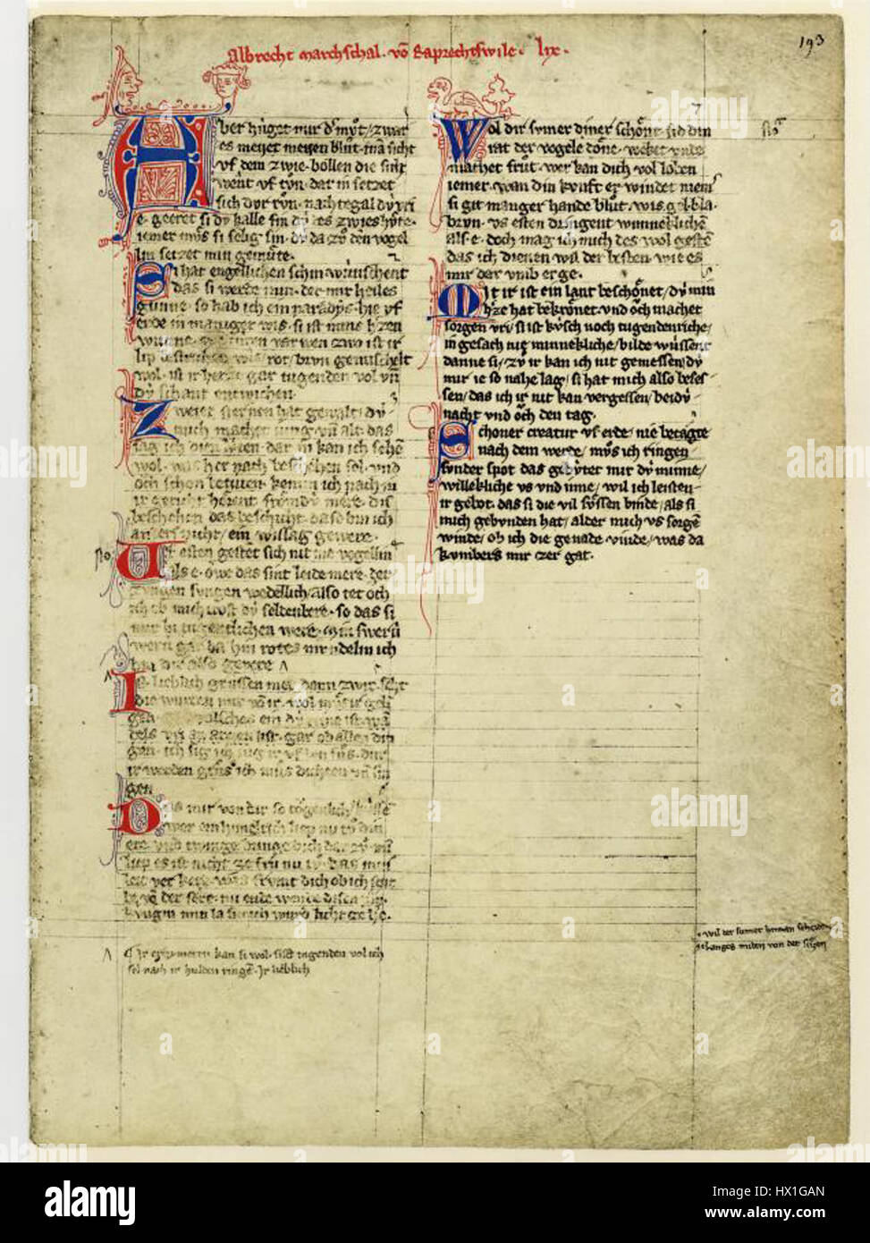 Manesse manuscript 14th century hi-res stock photography and images - Alamy