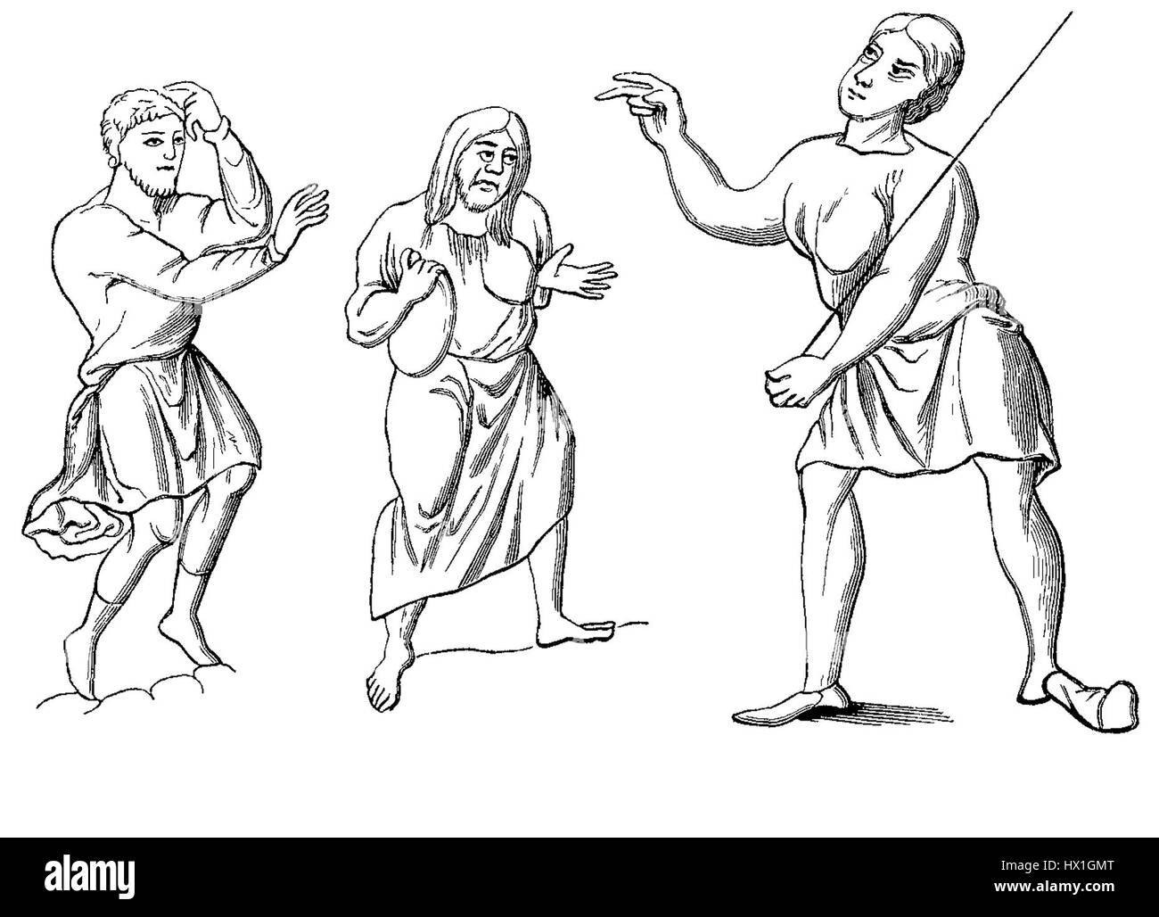 This image depicts the clothing worn by slaves and serfs between the ...