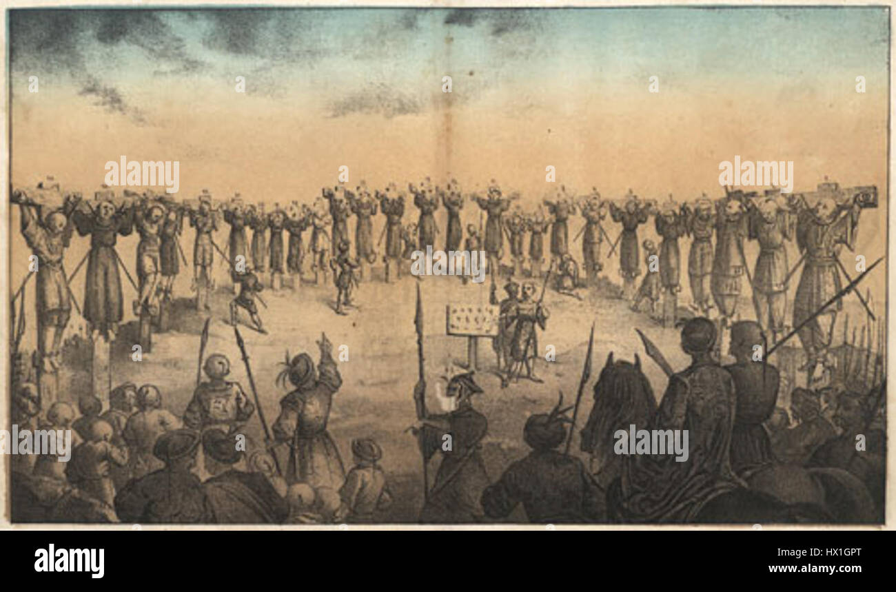 The Crucifixion of Nagasaki (1597) portrays the execution of 26 ...