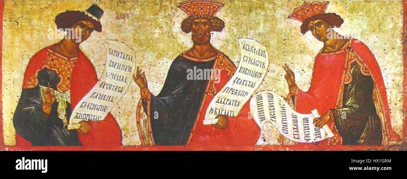 This artwork, dating from around 1497, depicts the biblical figures of ...