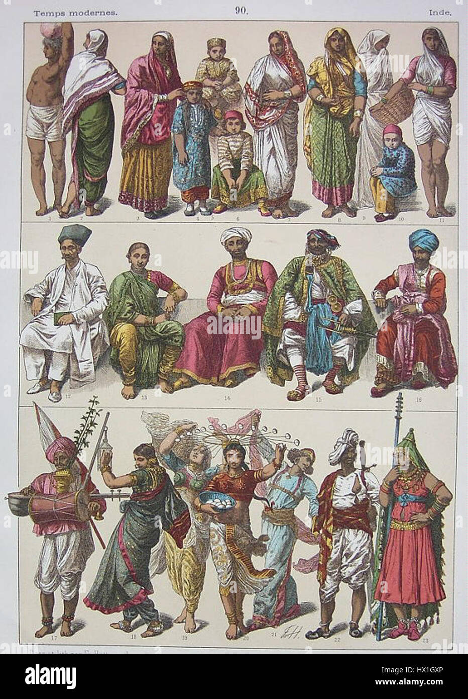 'Costumes 090' is an artistic representation focused on various period ...