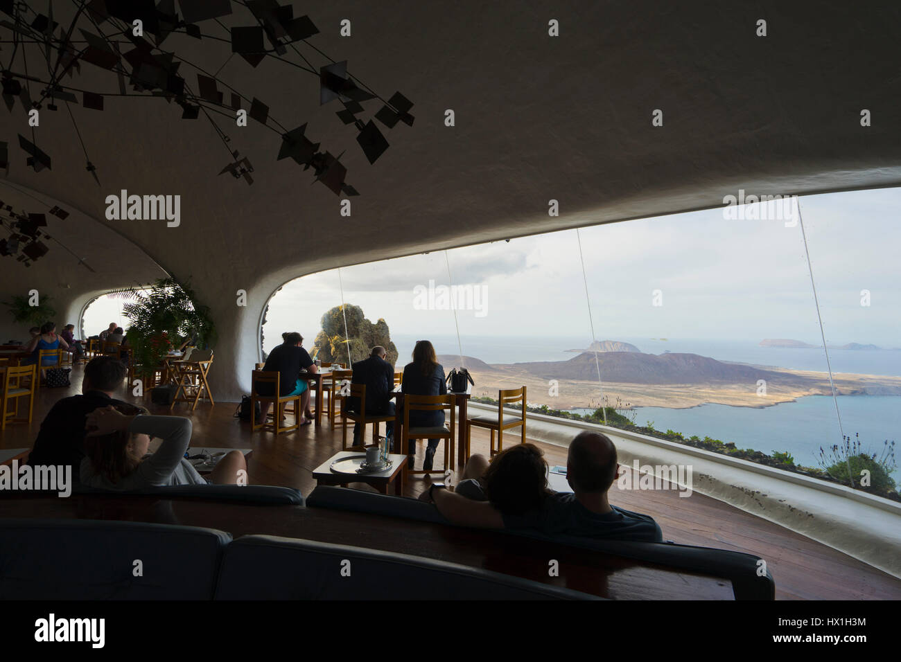 Canary island - panoramic view from Mirador del Rio, built and planed ...