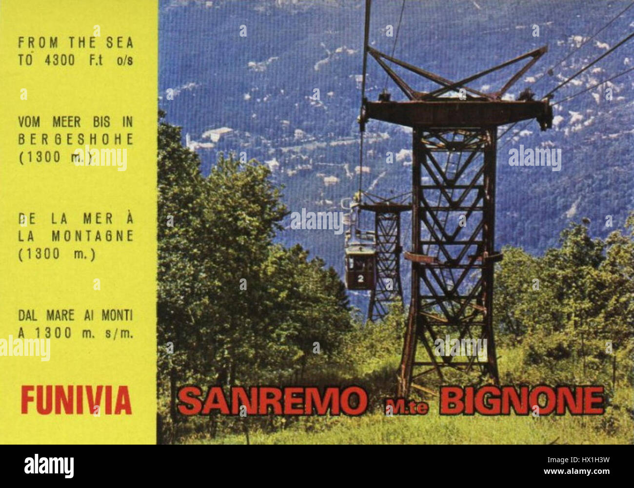 The *Depliant Funivia San Remo Monte Bignone* is a promotional brochure ...