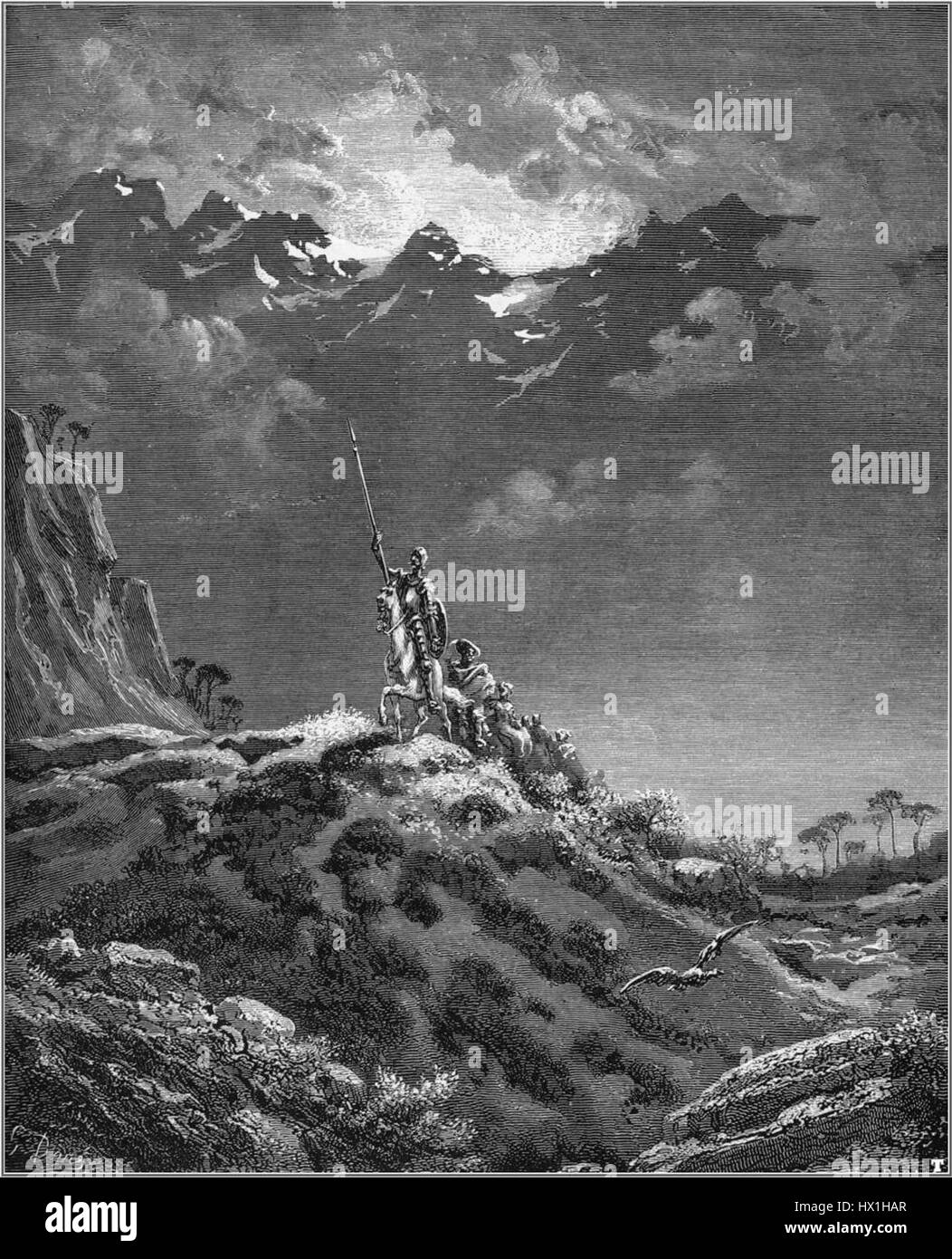 'Don Quixote' from 1610 is an illustration inspired by Miguel de ...