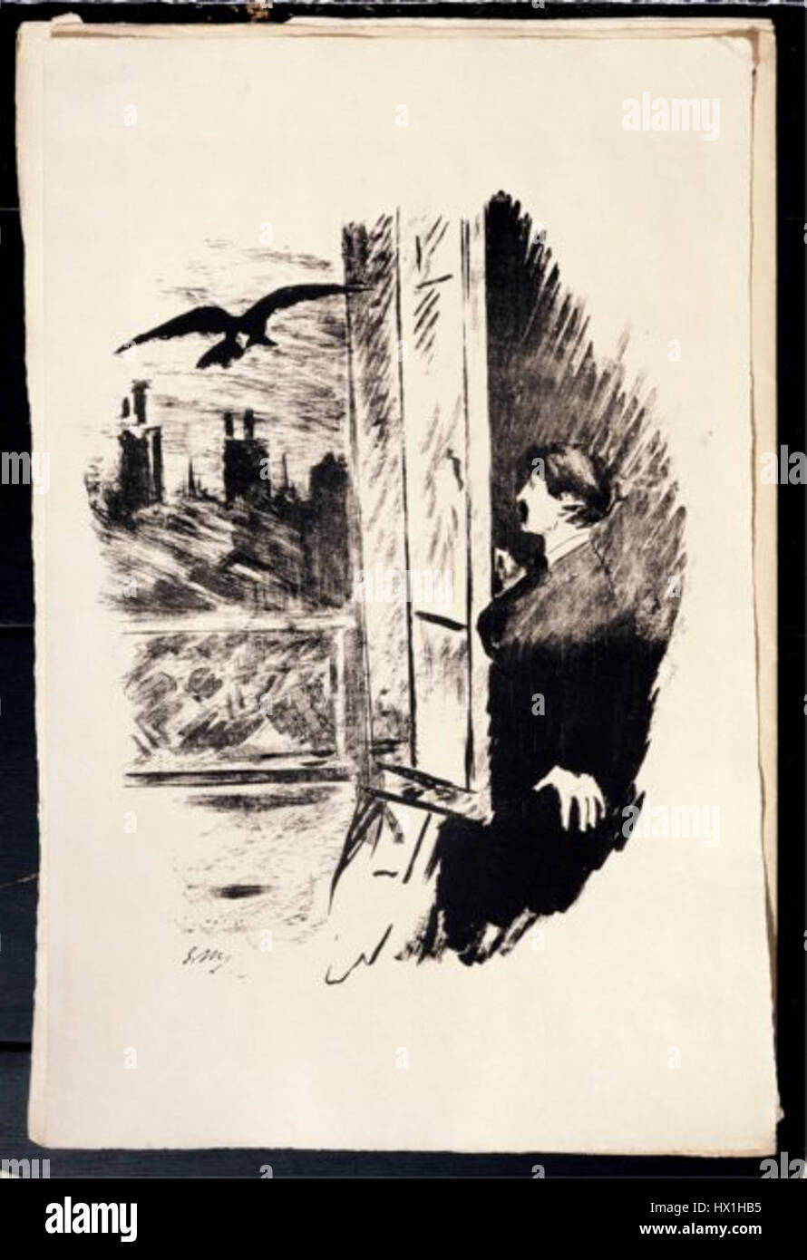 'Le Corbeau' (The Raven) by Édouard Manet is a 19th-century painting ...