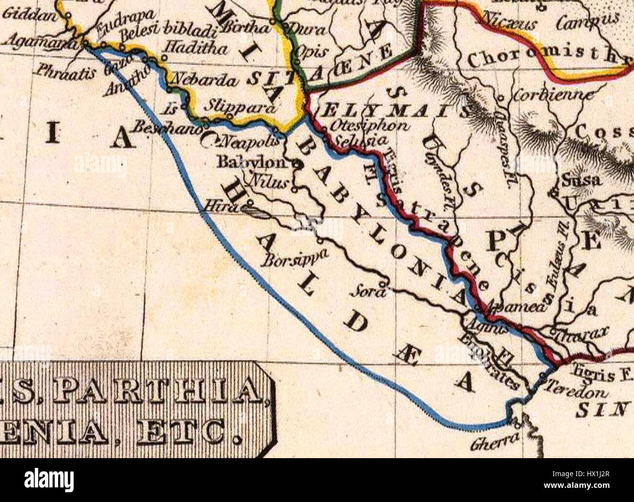 The painting by Fenner represents scenes from ancient Persia, Parthia ...